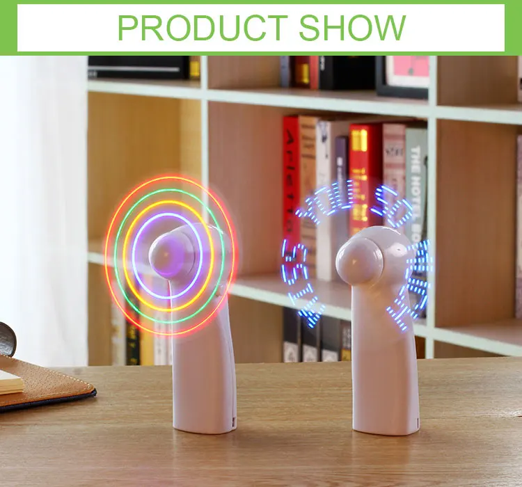 Customized Rechargeable LED Light up Hand Electric Fan Portable ...