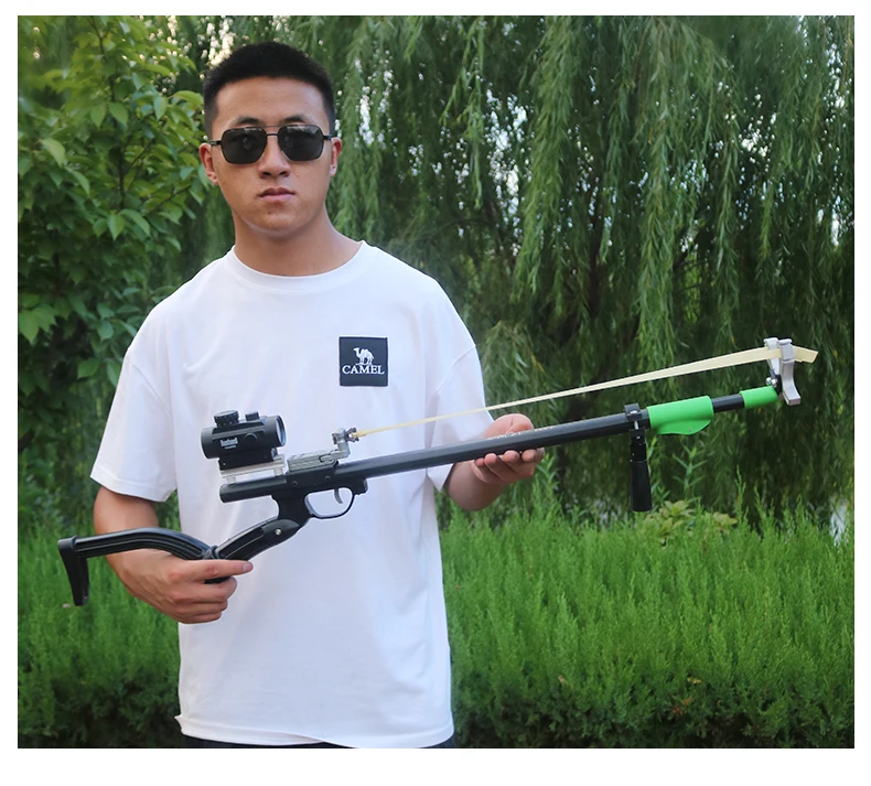 Bow & Arrow Secret Stainless Steel Telescopic Slingshot Catapult ...