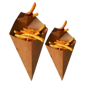 Professional Custom Logo Fast Food Disposable French Fries Kraft Paper ...