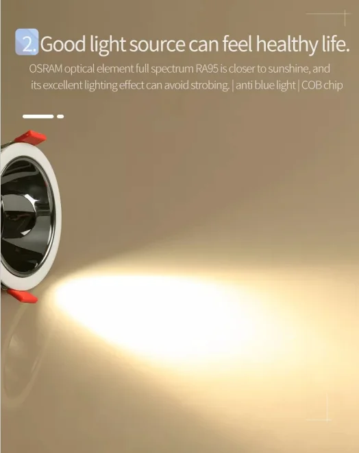 Gold Spectrum 95 Led Narrow And Side-less Anti-dazzle Spot Lamp Down-shaded Cabinet Lights For ...