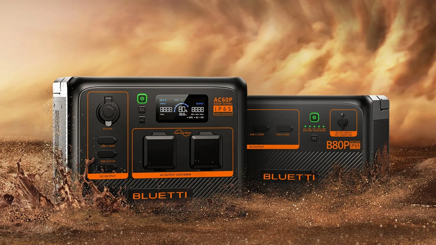 Bluetti Ac60p Solar Generator Emergency Lithium Battery Backup Energy ...