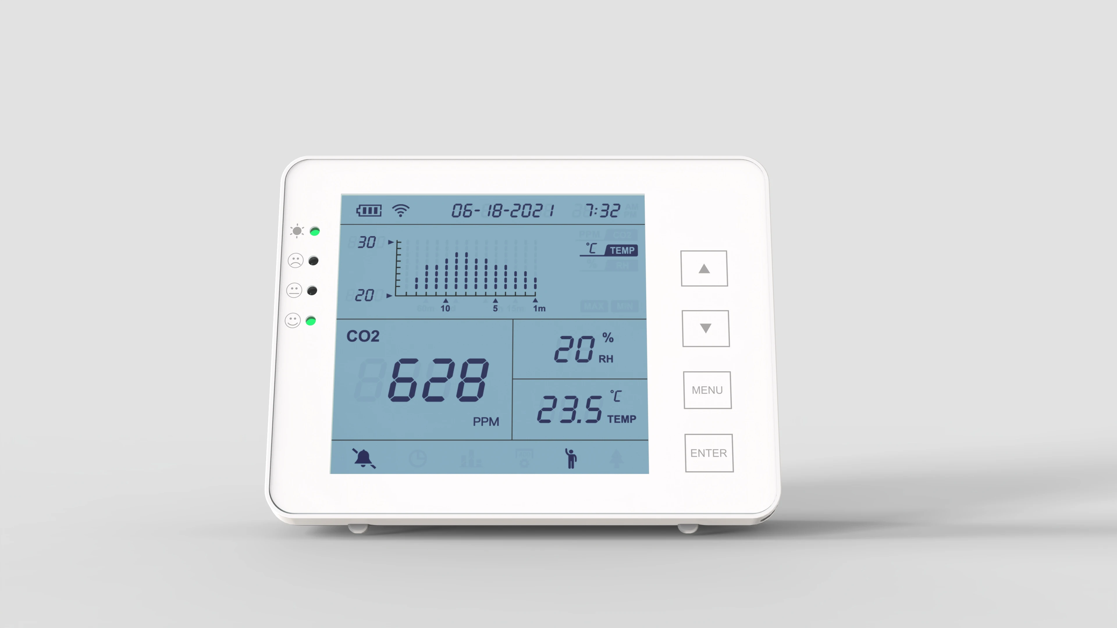 Wifi Air Quality Monitor Upgraded Co2 Monitor With Large Led Screen ...