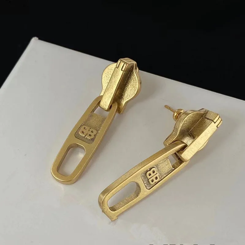 Retro Zipper Pull Double B Stainless Steel Necklace - Buy Zipper ...