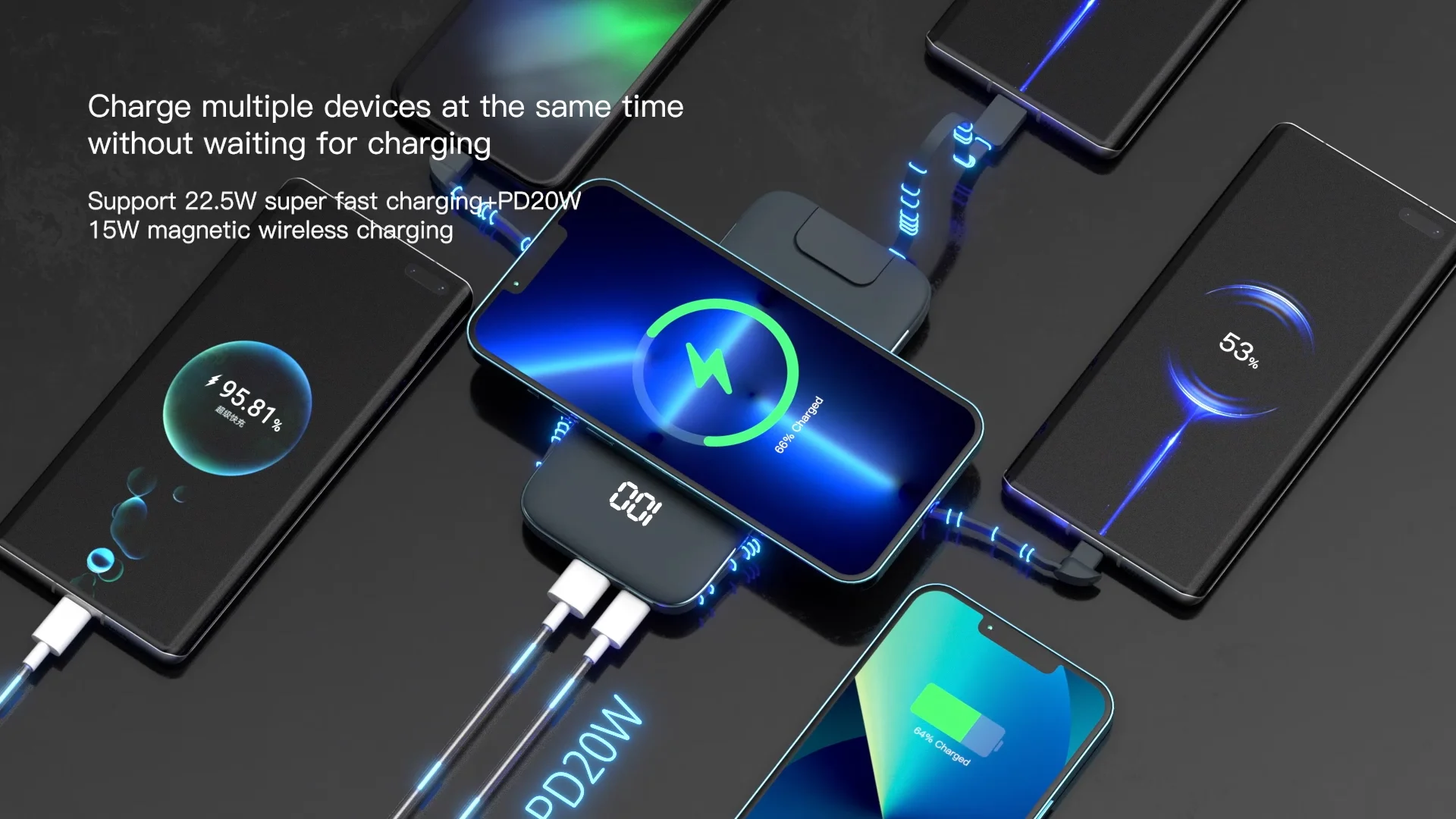 Hot Sale Usb Power Bank Pd 20w Mini Portable Charger Wireless Fast ...