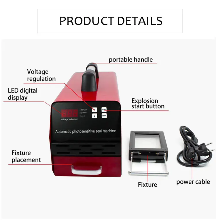 Fully Automatic Factory Red Rubber Digital Photosensitive Seal Flash ...