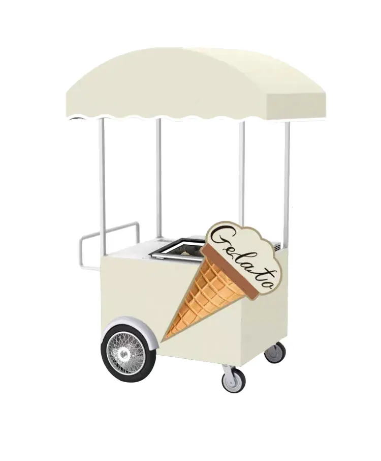 Hand Push New Ice Cream Display Refrigerator Trolley with Yogurt Ice ...