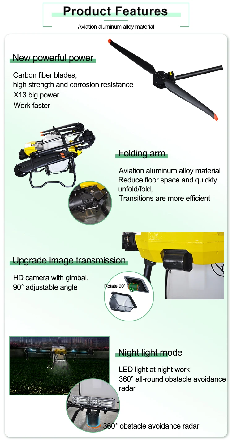 Folding Uav Drone Sprayer Frame With Heavy Payload 6 Axis Carbon Fiber ...