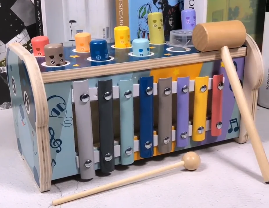 Wooden Hit Hammer Game Toy - Educational Fun for Kids