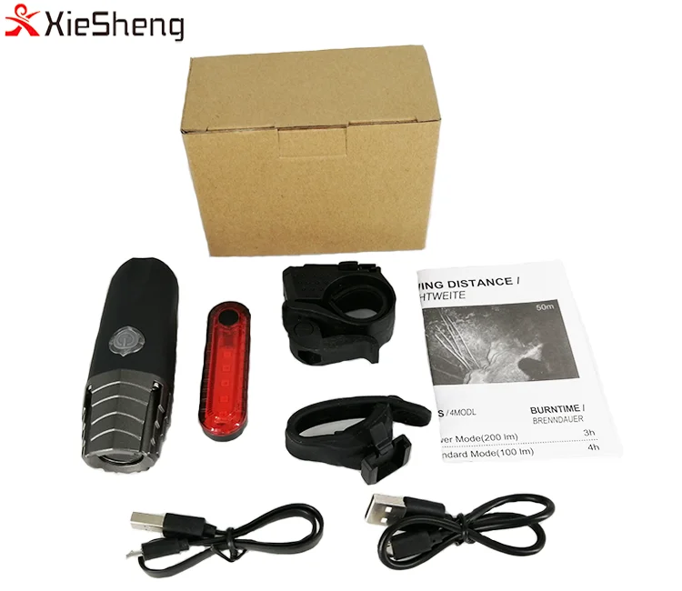 Amazon Hot Sell Usb Rechargeable Bike Headlight And Tail Light ...