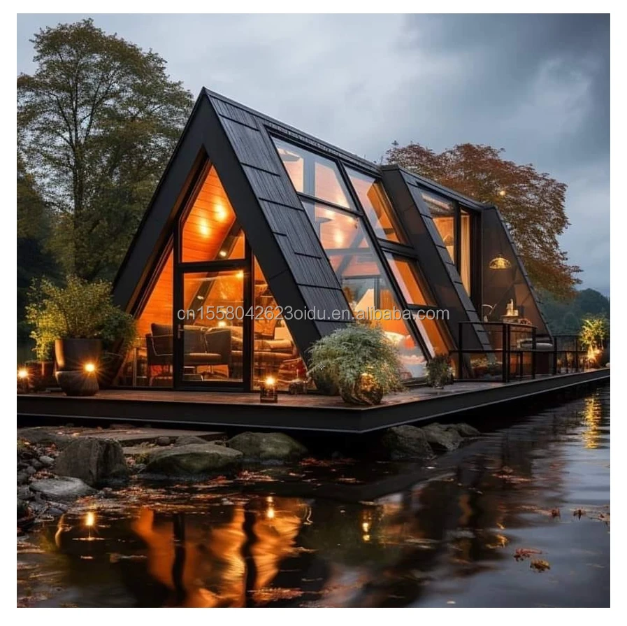 Luxury Modern Design Triangular Modular Wooden Prefabricated House ...