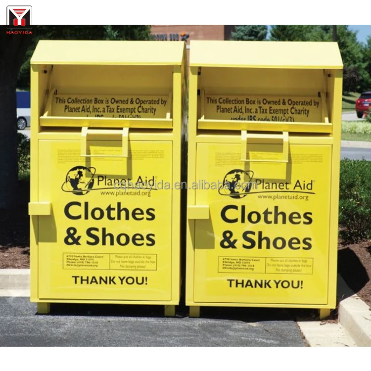Outdoor Clothing&shoes Drop Box Steel Charity Donation Center Used Book ...