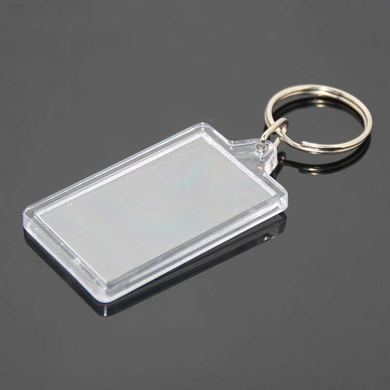 Acrylic Keychain Blanks - DIY T-Shirt Plastic Insert Frames