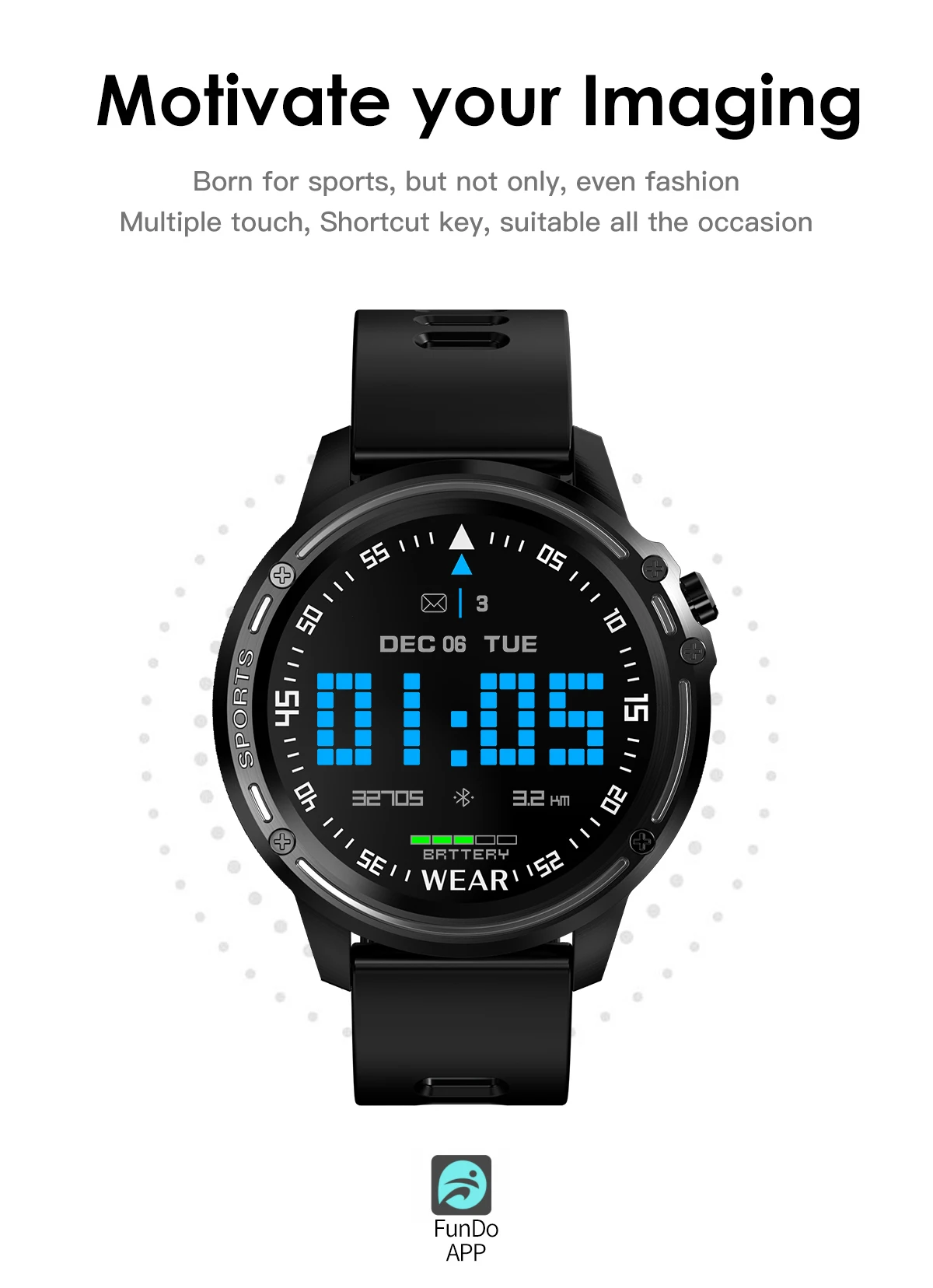 2024 Men Clock Smartwatch L8 Smart Watch Ip68 Waterproof Fitness ...