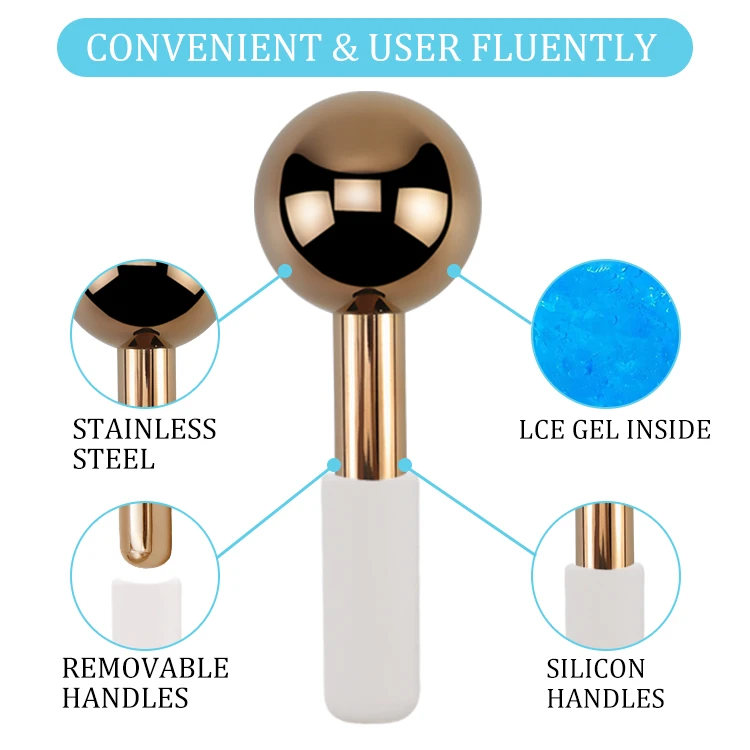 Rotating Skin Beauty Facial Roller - Cooling Cryo Massage