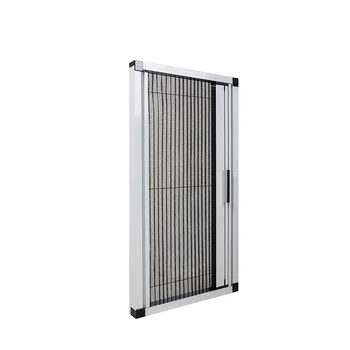 Retractable Track Type Pleated Mesh Sliding Insect Screen Door For ...