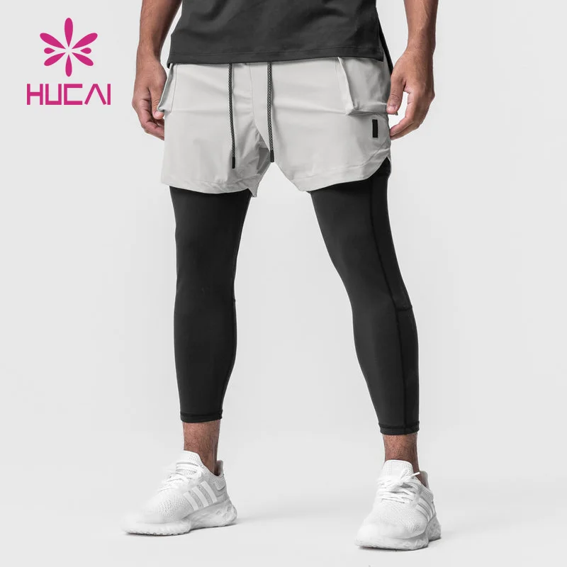 Custom Fitness Mens Training Cargo Lined Athletic 2 In 1 Running ...