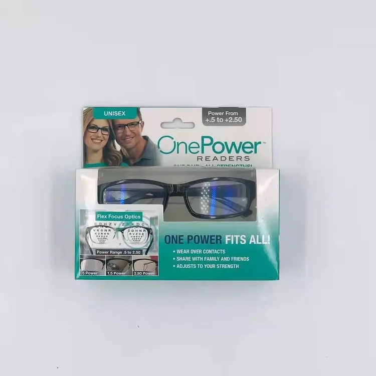 High Quality Women Men Auto Adjusting Bifocal Presbyopia Glasses 50 To 250 One Power Reader