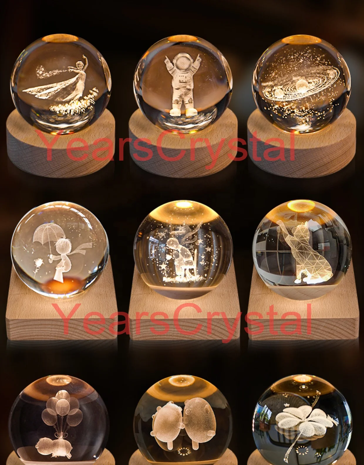 Custom Crystal Ball - Art & Collectible with 3D Carving