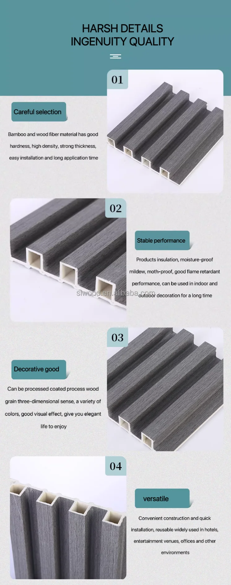 Interior Pvc Wall Panels 3d Fluted Wpc Wall Panel - Buy Wall Panels Wpc ...