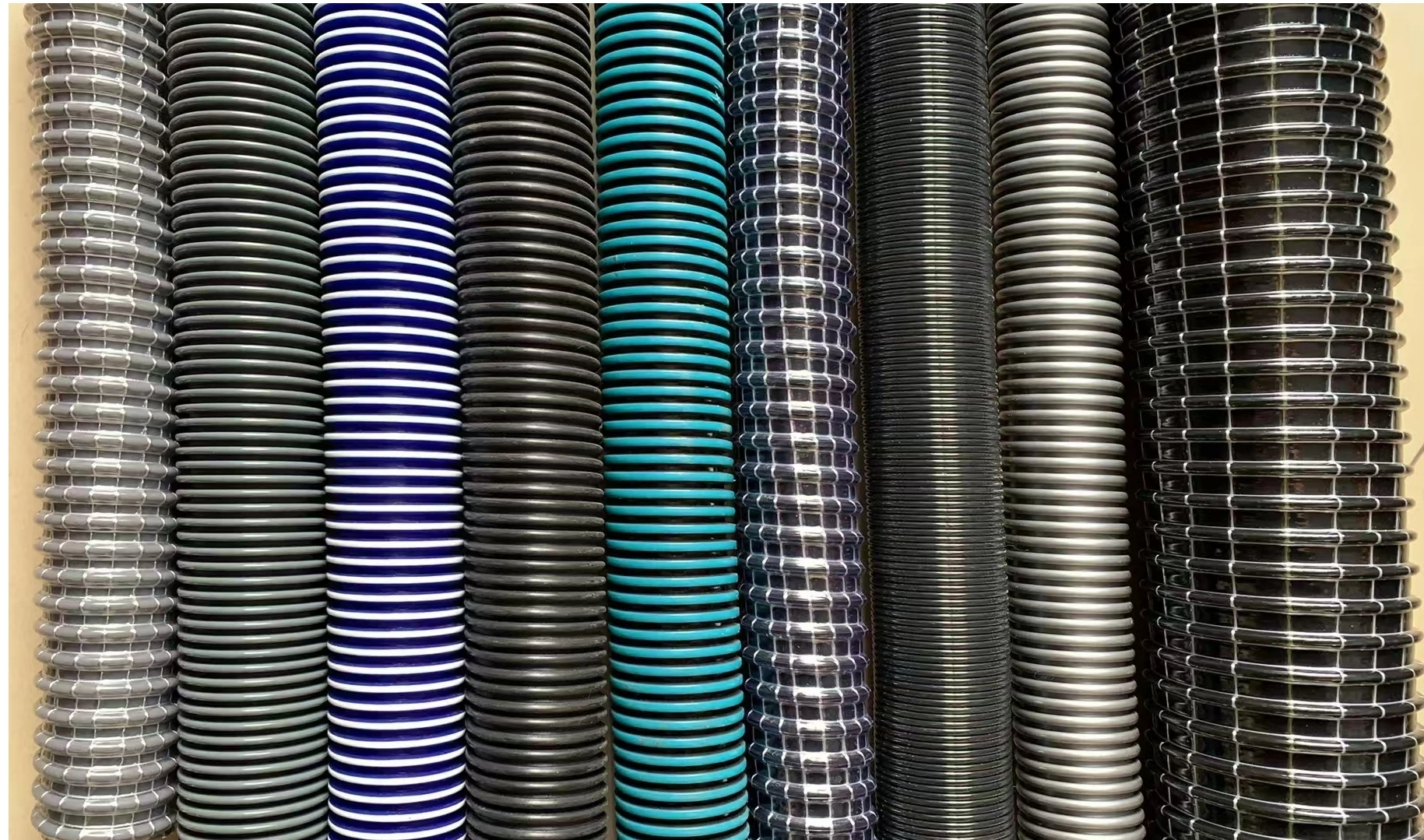 PU TPU PVC Plastic Coating Metal Wire Spiraled Yarn Mesh Wrapping ...