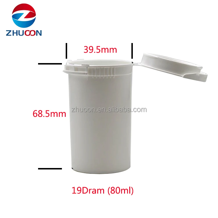 6 D 13 D 19 D 30 D 60 Dram Pop Top Containers Plastic Tube Vials Dram ...