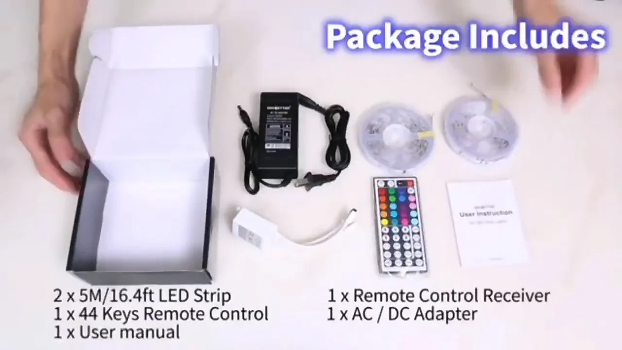 100ft 30m Rgb 5050 Mood Magic Color Changing Music Sync Ambient ...