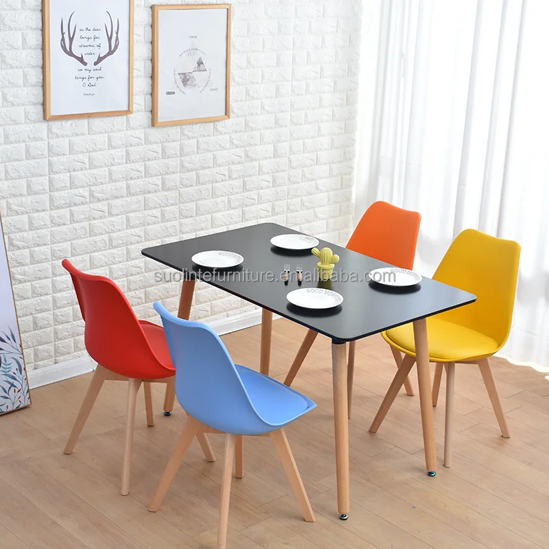 Mdf Dinning Room Furniture White Black Oak Modern Dinning Table Set ...