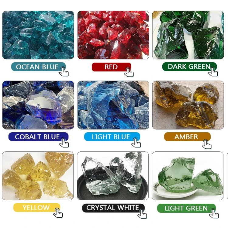 Wholesale Colored Large Landscaping Slag Glass Rocks Blue Decorative ...