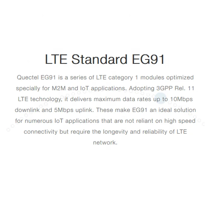 Quectel EG91 LTE Nb-Iot Module for M2M and Iot Apps