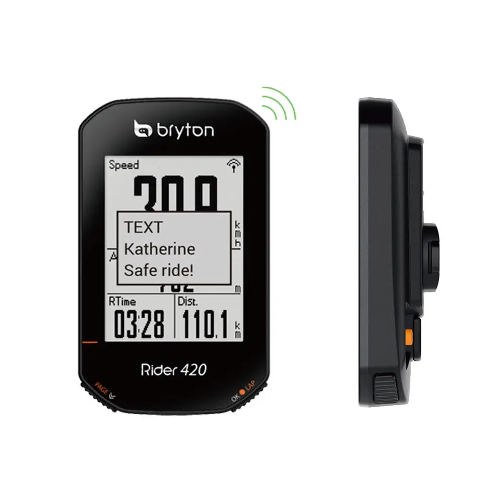 Bryton Rider 420 Gps Bike Computer Bicycle Speed Meter Sync Mobile App ...