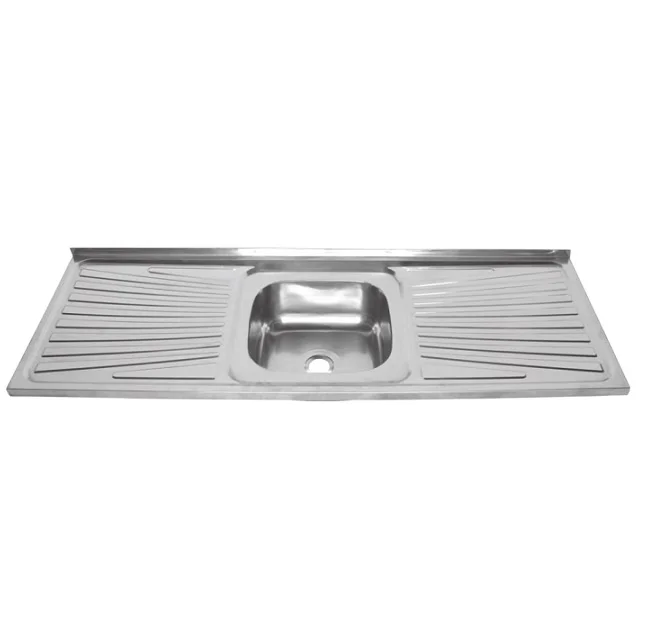1.5m Single Bowl Kitchen Sink Steel with Two Wings| Alibaba.com