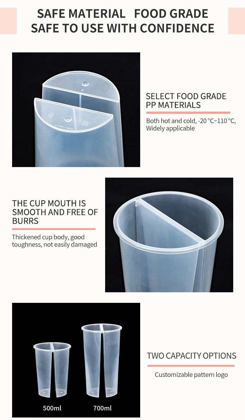 Lokyo New Arrival Clear 16oz & 24oz Takeaway Plastic Cups With Lids And ...