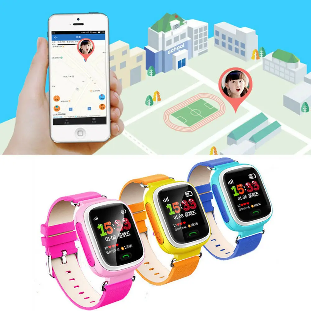 Q80 Gps Kid Smart Watch Baby Anti-lost Watch Wifi Touch Screen Device ...
