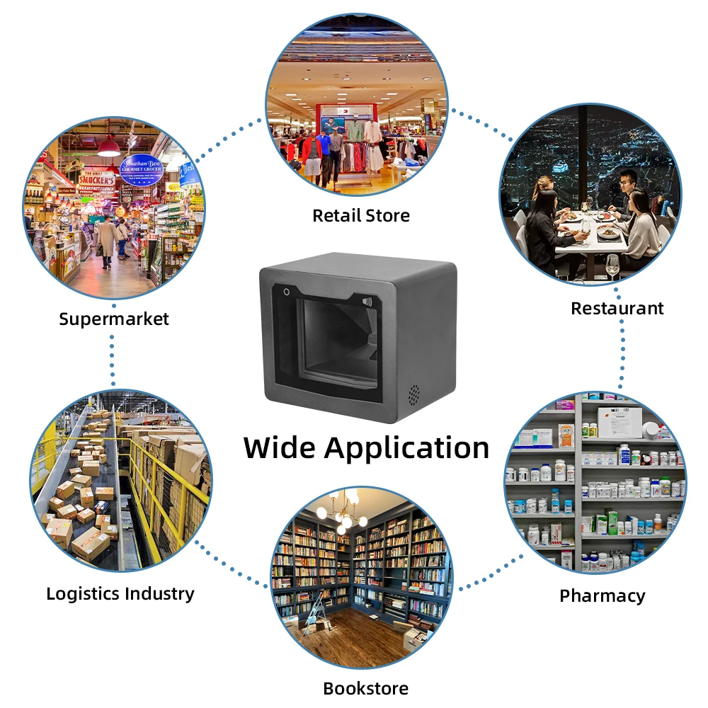 MS-3100 Desktop Scanner - Efficient 1D, 2D, and QR Code Reading