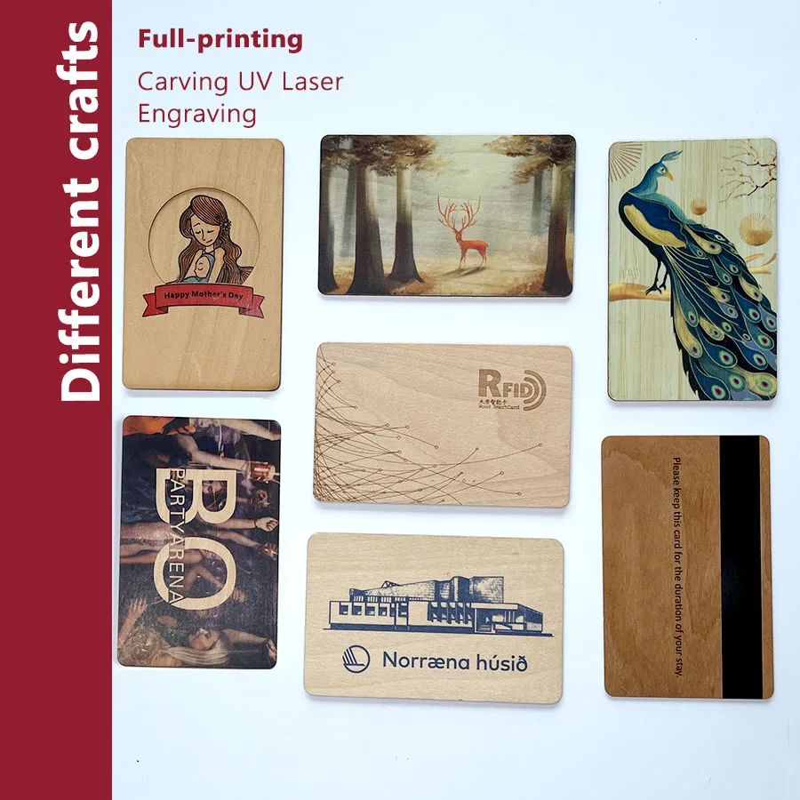 Eco Friendly Wooden Business NFC Wood Card - Bamboo Smart RFID