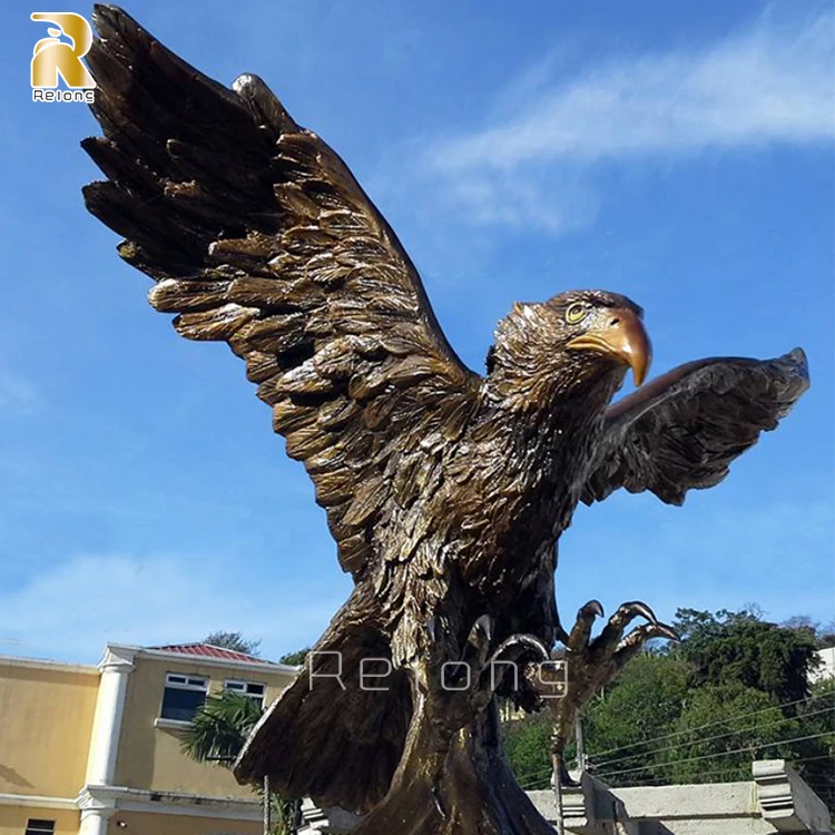 Garden Park Outdoor Decor - Animal Eagle Bronze Hawk Statue
