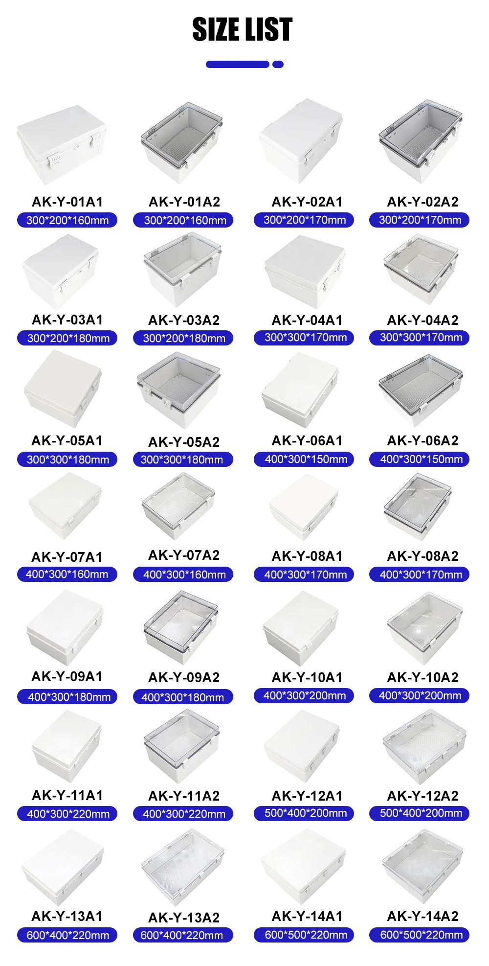 IP67 Hinged Cover Electrical Project Case - Waterproof & Dustproof