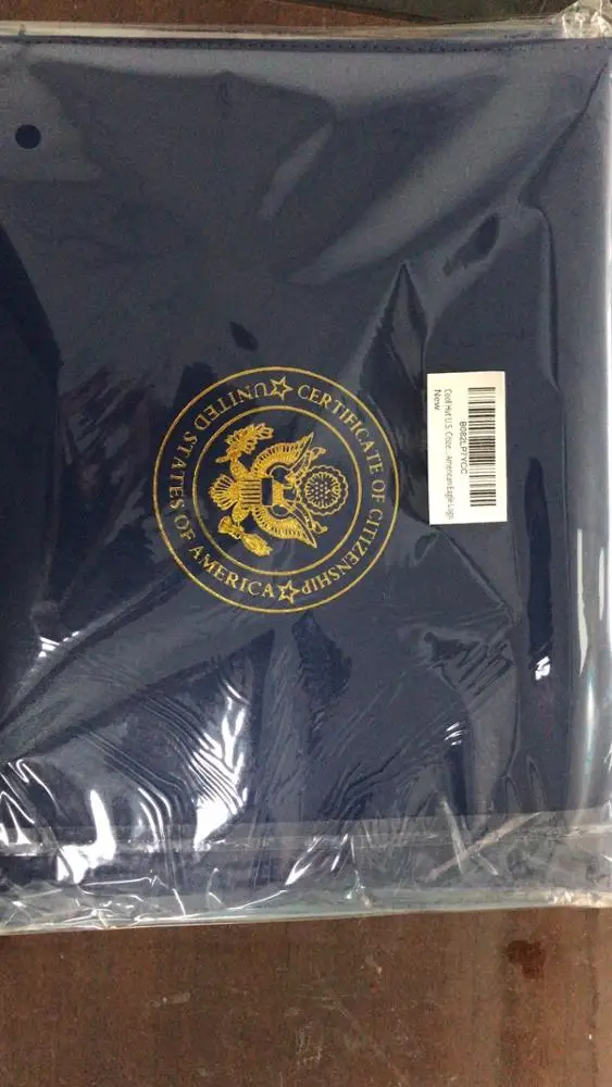 Custom Logo A4 Size Leatherette Golden Imprinted Diploma Of Graduation ...