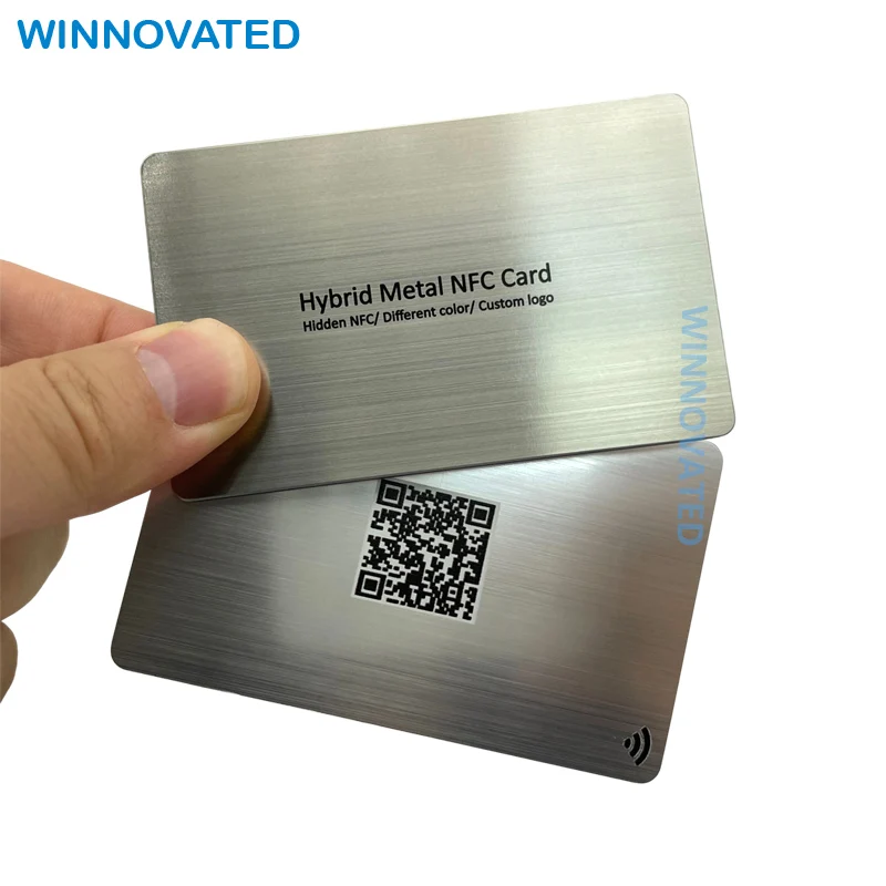 Printable Luxury Hybrid Digital Business NFC Cards Metal 24k Gold