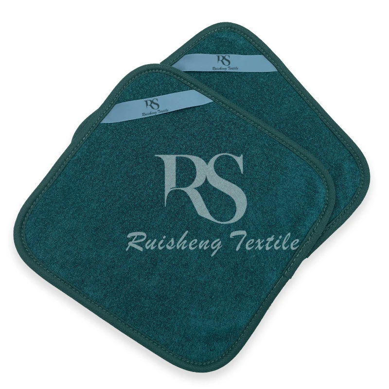 Bamboo Terry Face Clean Towel Square Custom Logo Eco Friendly Makeup ...