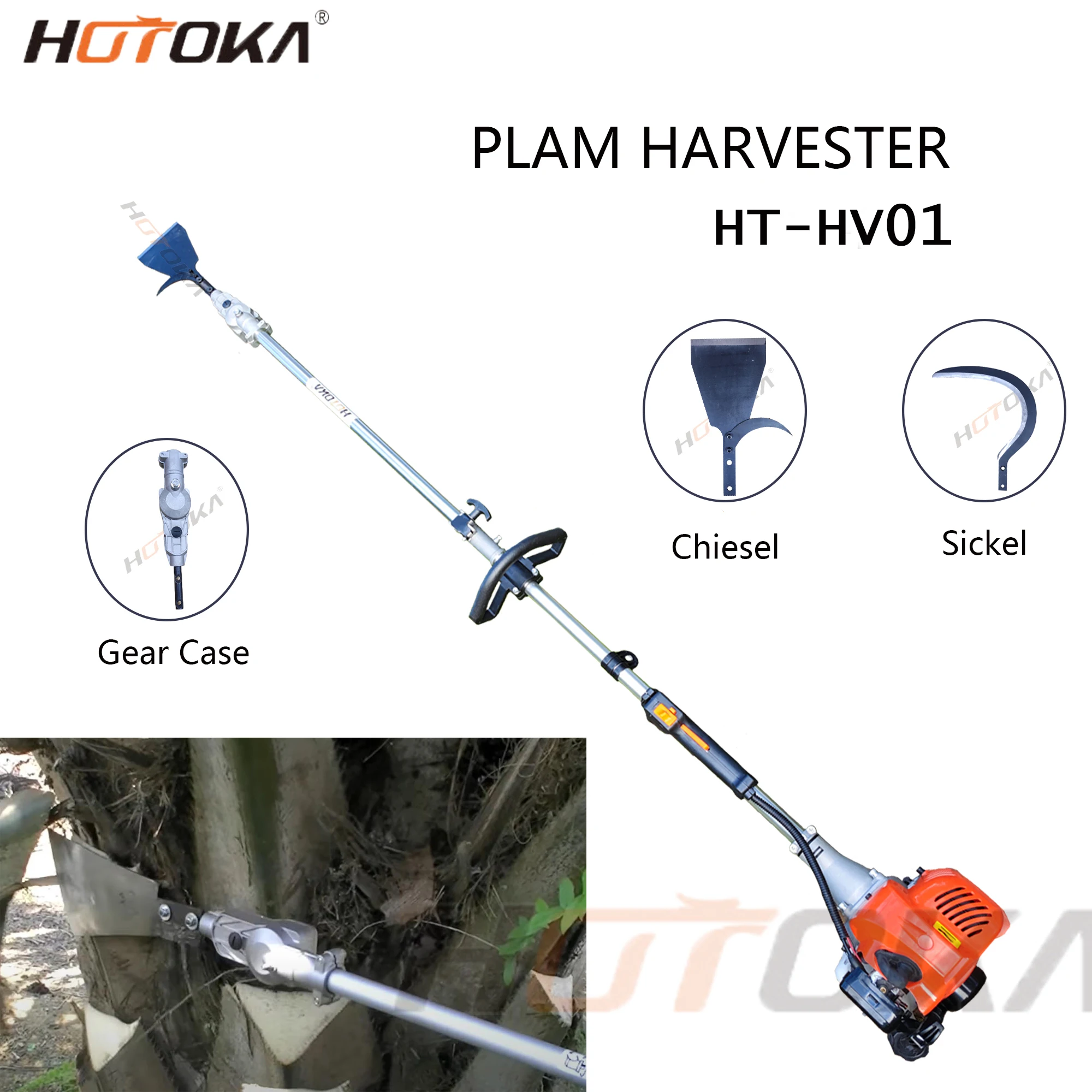 52cc Retractable Motorized Cutter for Palm and Olive Harvesting