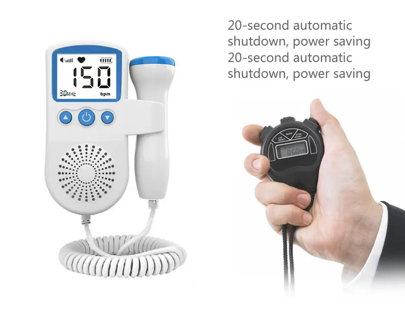 Portable Baby Heart Monitor Doppler Fetal Fetal Doppler for Sale ...
