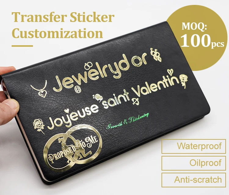 Custom Self Adhesive Metallic Letters Labels Thin Electroform Gold ...