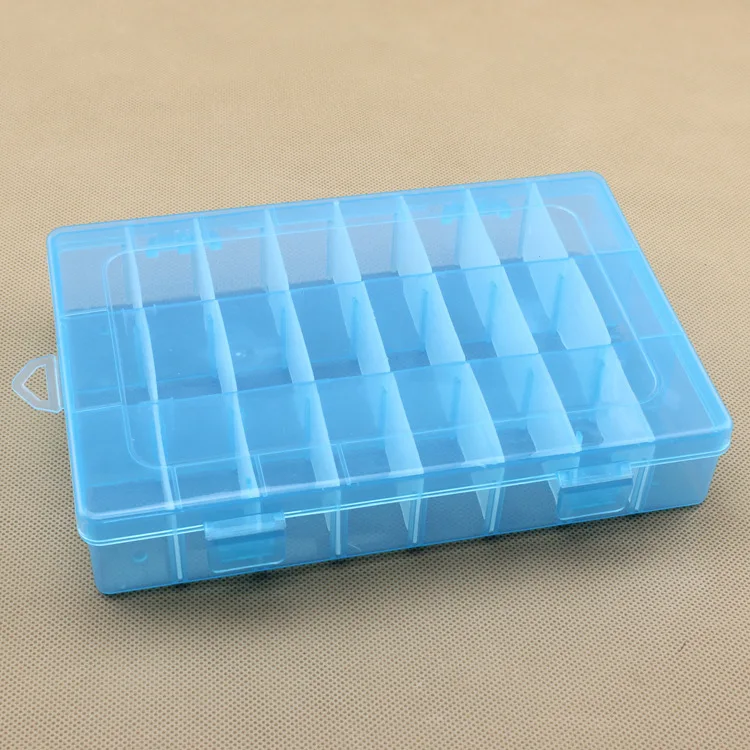 24 Detachable Adjustable Clear Plastic Divided Storage Box - Buy Clear ...