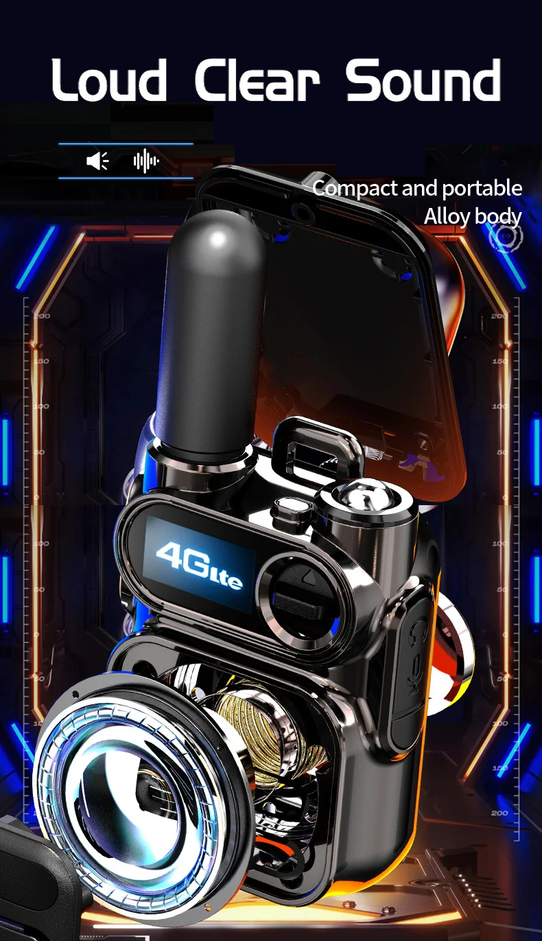 Anysecu New 4G POC Network Radio Sim Card Radio Unlimited Talk Range G388 Work with REAL PTT ...