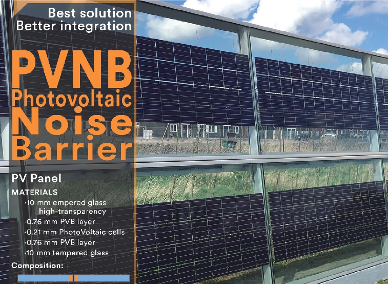 Bipv Double Glass 255w Transparent Solar Panel Pv Module Noise Barrier ...