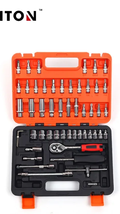 53 Pcs Cr-v Screwdriver Bits Multifunctional Wrench Socket Set Toolbox ...