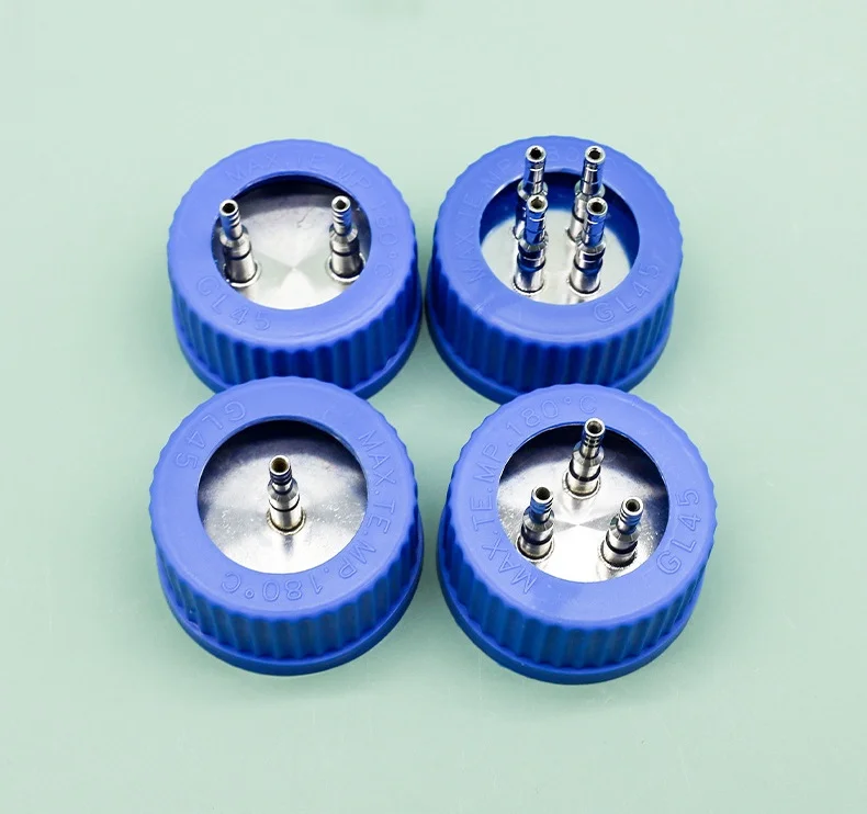 Gl45 Feed Cap Fermentation Bottle Reactor Feed Cap Stainless Steel ...