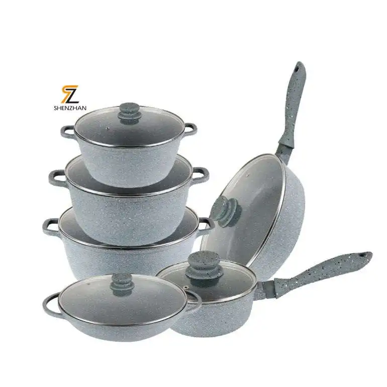 Aluminum 8 Piece Nonstick Cookware Sets Pots And Pans Cooking Kitchen ...