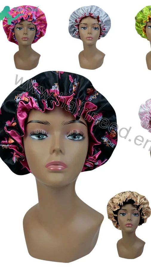 Custom Logo Soft Satin Bonnet Double Sided Bonnet Silk Sleeping Double ...
